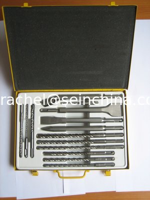 14-piece SDS-plus hammer drill set in metal case, single or cross tip supplier