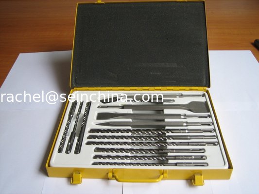 14-piece SDS-plus hammer drill set in metal case, single or cross tip supplier
