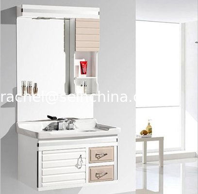 PVC bathroom cabinet / bathroom vanity / with mirror for bathroom supplier