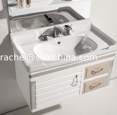 PVC bathroom cabinet / bathroom vanity / with mirror for bathroom supplier
