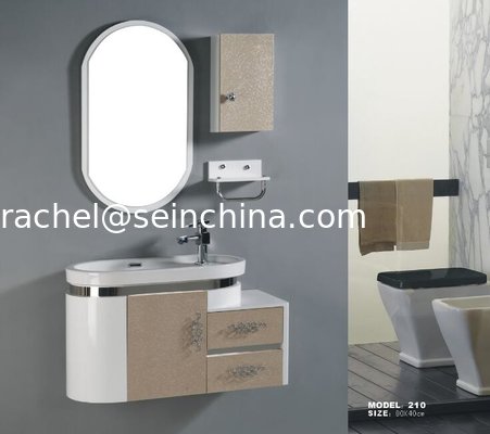80 X48/cm PVC bathroom cabinet/ wall cabinet /white color with mirror for bathroom supplier