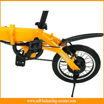 van de de Batterij Kleinste Vouwende Fiets 250w van 48v 10.4ah Li-Ionen Gele de Motore Fiets,
