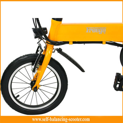 van de de Batterij Kleinste Vouwende Fiets 250w van 48v 10.4ah Li-Ionen Gele de Motore Fiets,