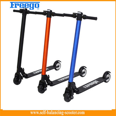 Orange Blue 250W Foldable Electric Scooter For Adults , Lithium Battery CE Approval