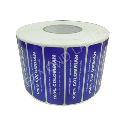 Self Adhesive Paper Labels For Coffee , Fancy Custom Self Adhesive Product Labels