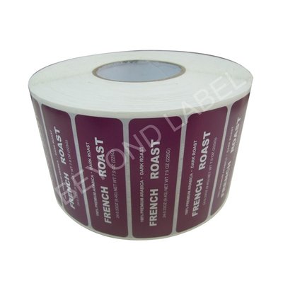 Self Adhesive Paper Labels For Coffee , Fancy Custom Self Adhesive Product Labels
