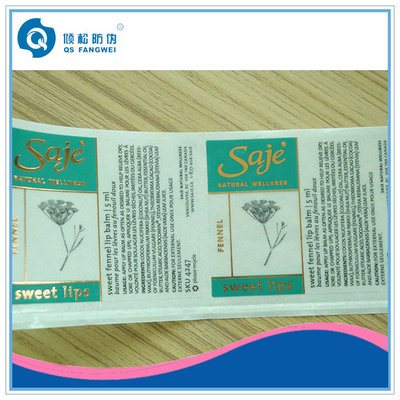 Glossy Lamination Plastic PP Label , Self Adhesive Plastic Labels In Roll