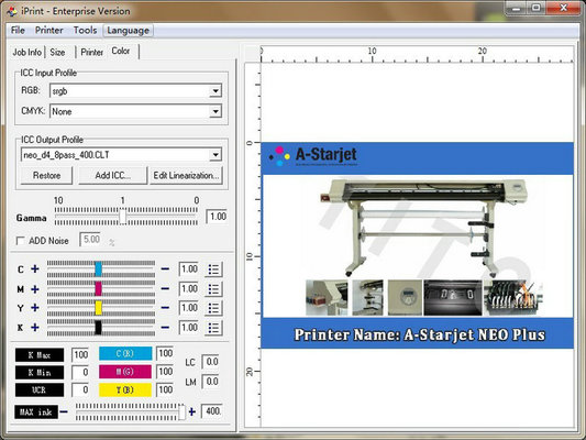 A Starjet Inkjet Printer Spare Parts IPrint RIP Printer Software