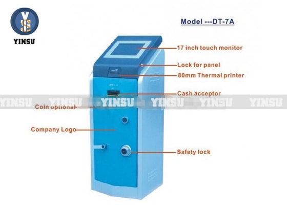 Hospital Cash Deposit Kiosk , Lobby Bank Atm Machine Low Power Consumption