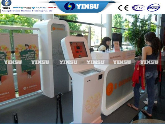 Multifunction A4 Printer Check In Kiosk Keyboard With RFID Card Reader
