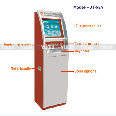 Info Kiosk ATM Cash Machine 17 Inch Touch Monitor For Power Station , Tax Department
