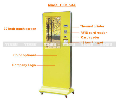 Exchange Currency Ticket Dispenser Kiosk / Payment Kiosk Machine 32 Inch Monitor