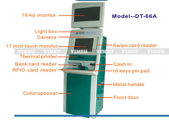 Floor Standing Self Service Payment Kiosk Anti Corrosion And Multi Color