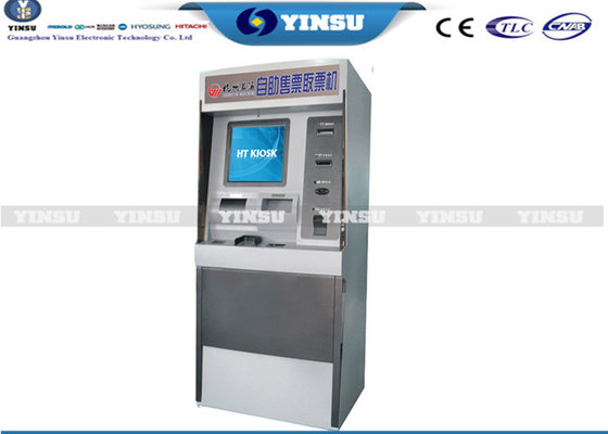 Touch Screen Bus Station Kiosk / Cash Dispenser Machine Low Power Consumption