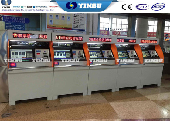 Touch Screen Bus Station Kiosk / Cash Dispenser Machine Low Power Consumption