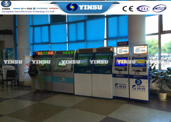 Touch Screen Bus Station Kiosk / Cash Dispenser Machine Low Power Consumption