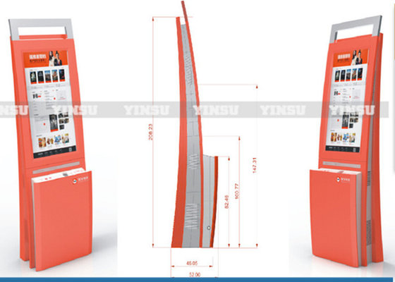 Restaurant Video Teller Machine / Digital Signage Displays 42 Inch Touch Screen