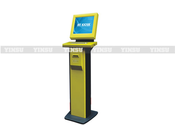 Metal Keyboard Video Teller Machine , Stainless Steel Interactive Touch Screen Kiosk