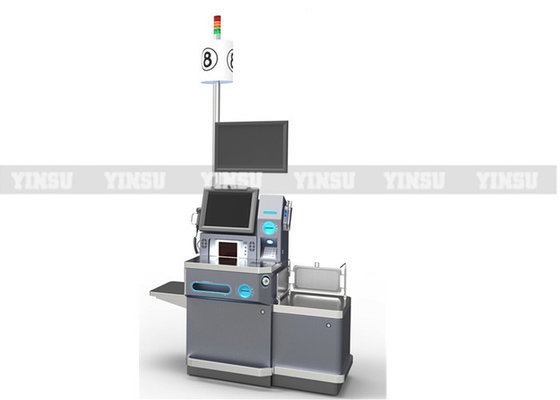 Supermarket Self Checkout Kiosk Machine Thermal Printer And Card Reader