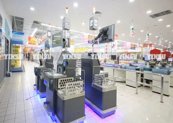 Supermarket Self Checkout Kiosk Machine Thermal Printer And Card Reader