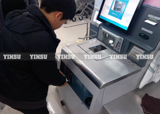 Self Service Terminal / Cash Deposit Kiosk Fingerprinter Reader For Shopping Mall