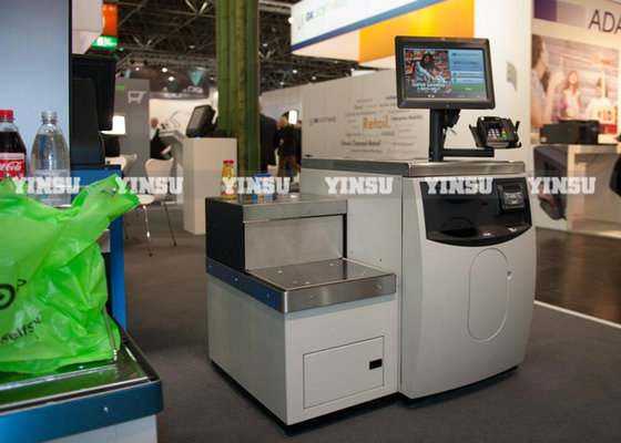 Convenient Stainless Steel Kiosk / Shopping Mall Kiosk With Pin Pad