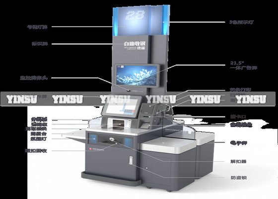 Self - Help ATM Cash Machine Electronic Equation With Advertising Screen