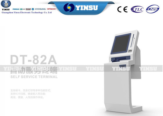 Electronic Equation Self Check In Kiosk Advertising Screen Payment By Coin, Card
