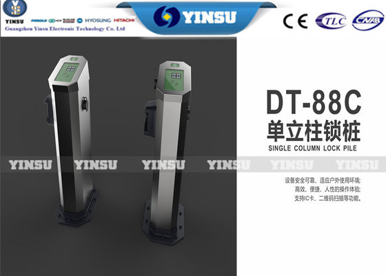 Single Column Lock Pile Stainless Steel Kiosk / Bus Station Kiosk With Cash Acceptor