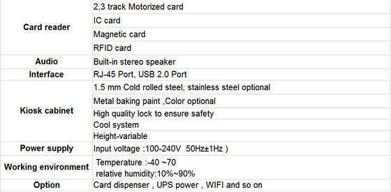 Shopping Mall Payment Kiosk Machine 1.5 Mm Cold - Rolled Steel Cabinet
