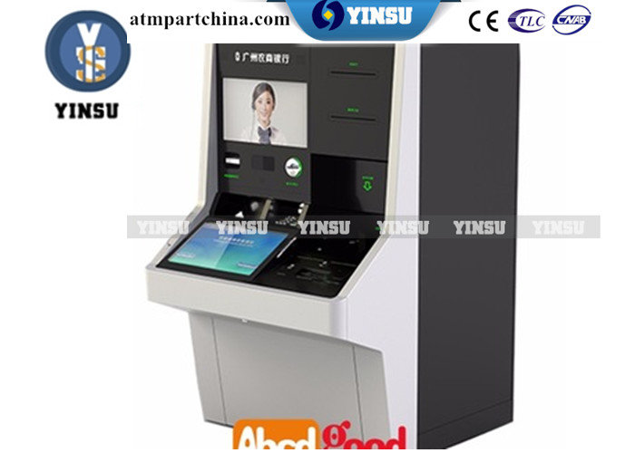 Floor Standing Video Teller Machine / Bank ATM Machine Metal And Plastic Material