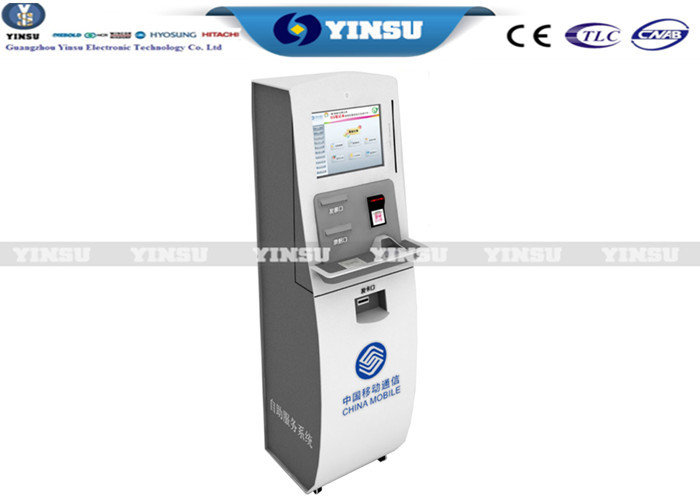 White Outdoor Touch Screen Kiosk / Self Service Terminal For Mobile Phone