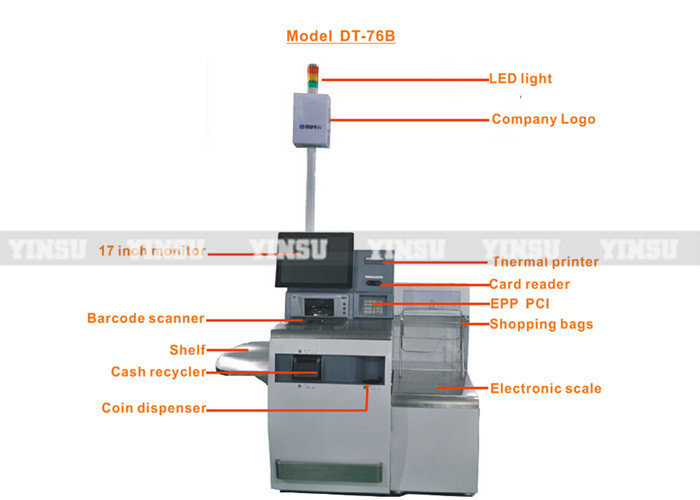 Self Checkout Shopping Mall Kiosk 1.2 Mm Cold Roll Steel Sheet Corrosion Resistance