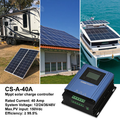 Senhulike 40A Solar Charge Controller MPPT Charger 12V 24V 36V 48V Solar Controller MPPT