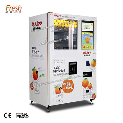 110V 220V white color orange juice vending machine for supermarket supplier