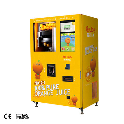 hospital yellow 220v 50HZ orange juice vending machine supplier