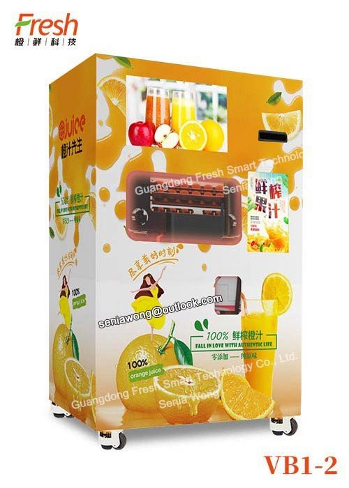 high quality Pure Fresh Orange Juice Squeezing Automatic Beverage Vending Machine for drinking with remote monitoring supplier