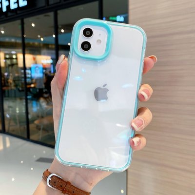 2 in 1 Transparent Bumper Phone Case For iPhone 14 14 pro max plus 13 pro 12 Soft Silicone Shockproof Back Cover