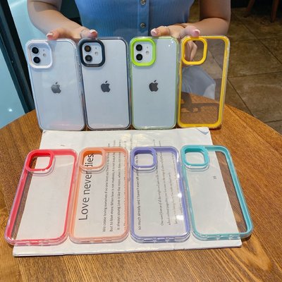 2 in 1 Transparent Bumper Phone Case For iPhone 14 14 pro max plus 13 pro 12 Soft Silicone Shockproof Back Cover