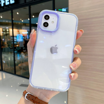 2 in 1 Transparent Bumper Phone Case For iPhone 14 14 pro max plus 13 pro 12 Soft Silicone Shockproof Back Cover