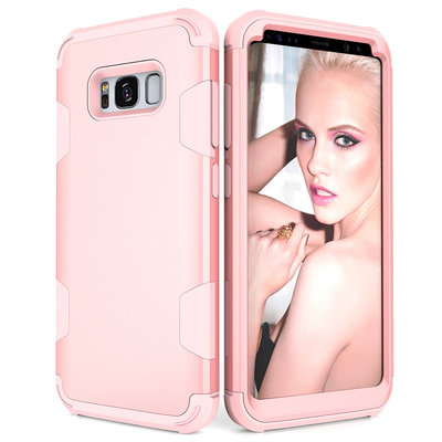 high quality silicon pc 2 in 1  shockproof cell phone case cover for samsung galaxy s8