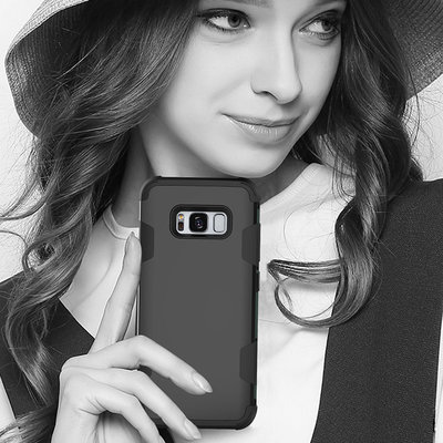 high quality silicon pc 2 in 1  shockproof cell phone case cover for samsung galaxy s8