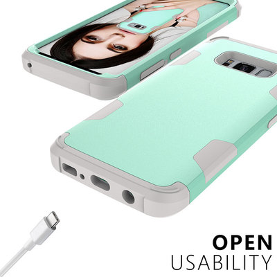 high quality silicon pc 2 in 1  shockproof cell phone case cover for samsung galaxy s8