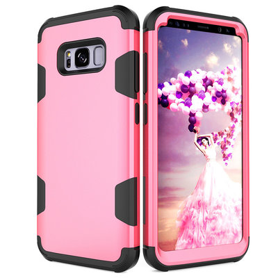 high quality silicon pc 2 in 1  shockproof cell phone case cover for samsung galaxy s8