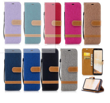 Denim Jeans PU Leather Flip Case Cover For Samsung Galaxy S8 , Wallet Stand Case For Samsung S8