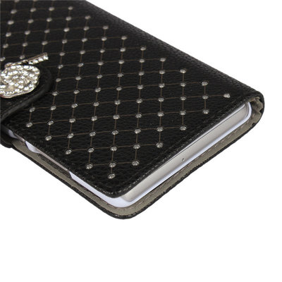 Glitter powder colorful Flip bling bling diamond leather wallet case for Huawei P9