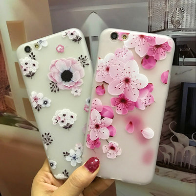 2017 New Gifts Series High Quality 3D Relief Painted Pattern Butterfly flower clear transparent tpu phone case for iphon