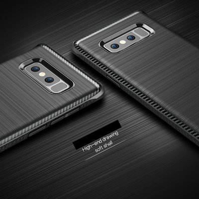 Phone Shell With TPU Carbon Fiber Drawing luxury Business phone Back Cover Anti-knock Case for samsung galaxy S8 plus NO
