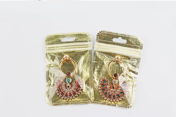 2017 Gifts Cute Universal Metal 360 degrees rotation peacock metal diamond sucker finger phone ring holder for iPhone6 7