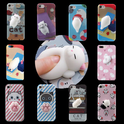 New Products 2017 Unique Cute Animal TPU Squishy 3D Cats Phone Cases For iPhone 6 6 plus 7 7 Plus